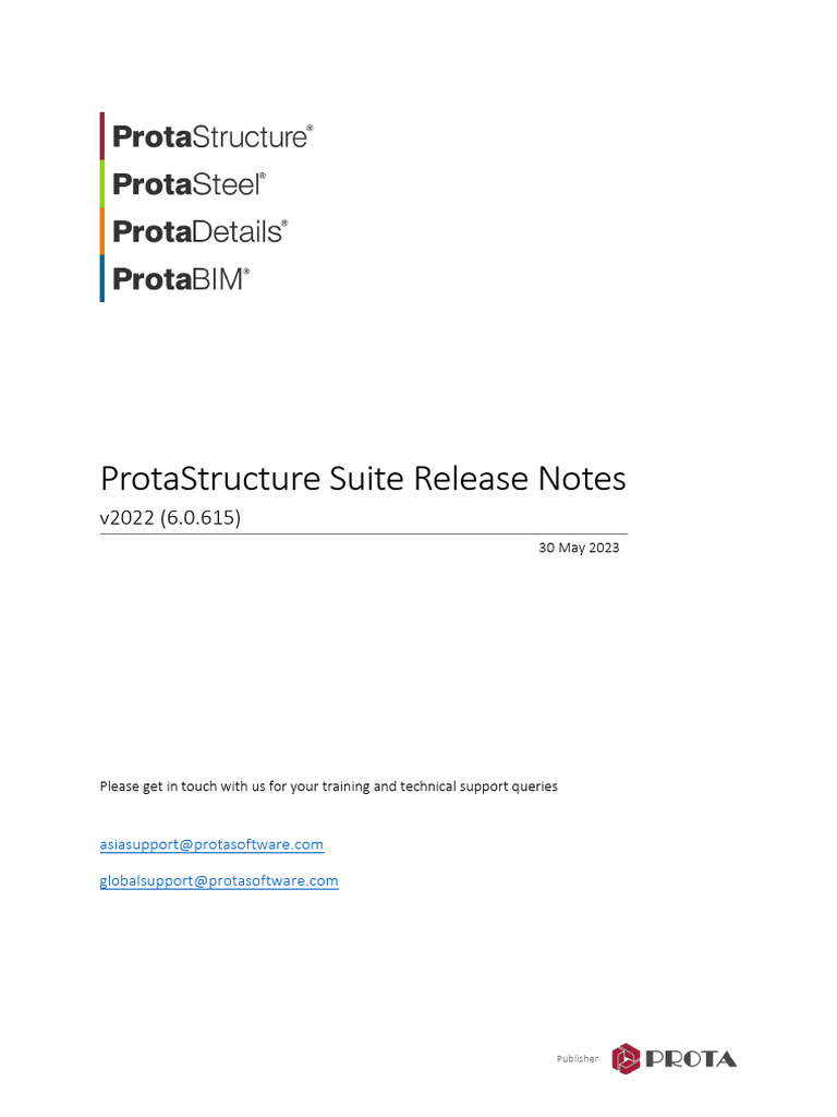 Protastructure Release Notes - v2022 60615 20230531 | PDF
