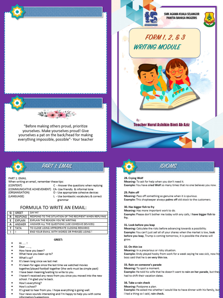 Writing Module Lower Form Paper 2 2023 | PDF