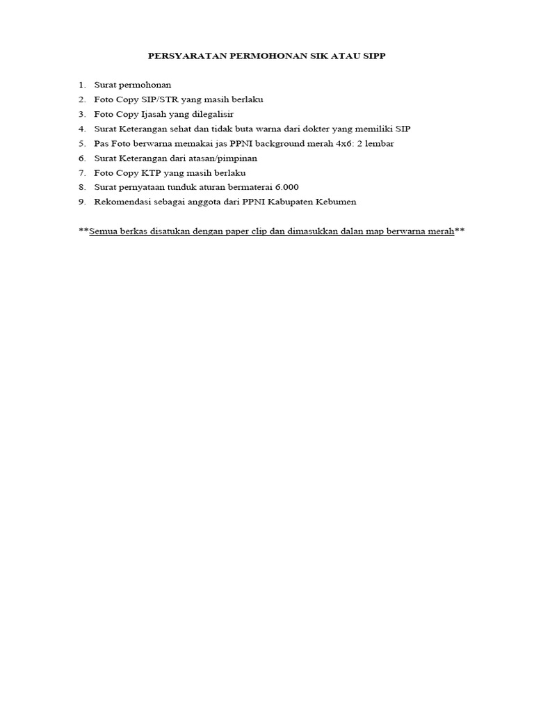 Permohonan SIPP Heri | PDF