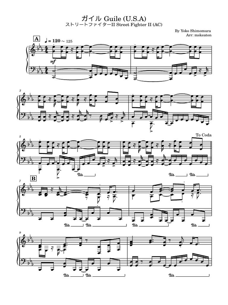 Guile U.S.A II Street Fighter II AC Yoko Shimomura | PDF