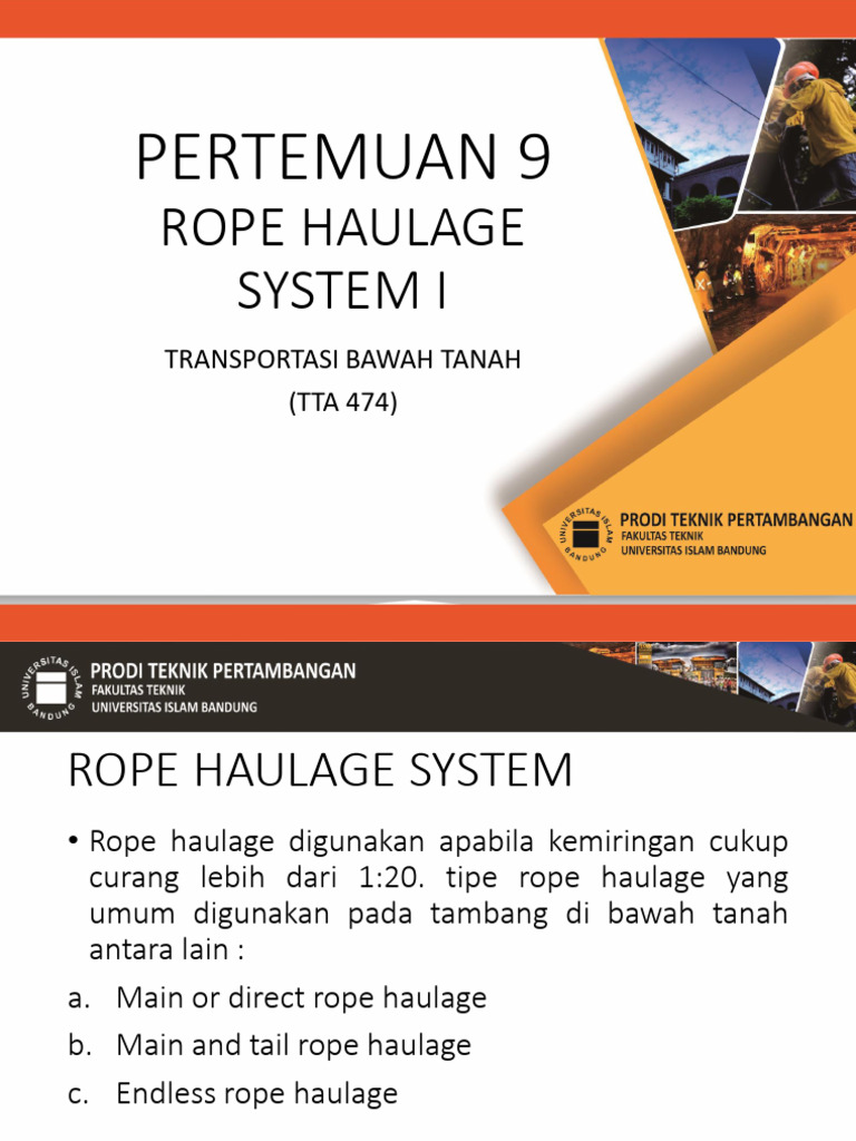 Rope Haulage I | PDF