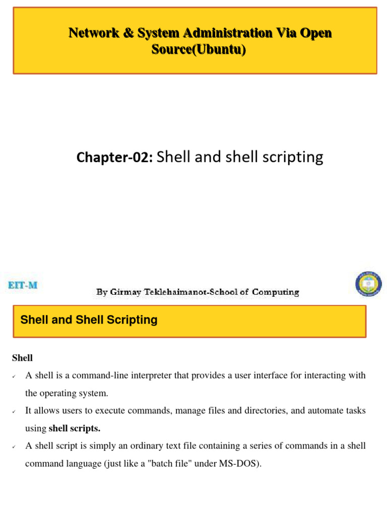 Slide 03 3 Shell Script | PDF | Control Flow | Command Line Interface