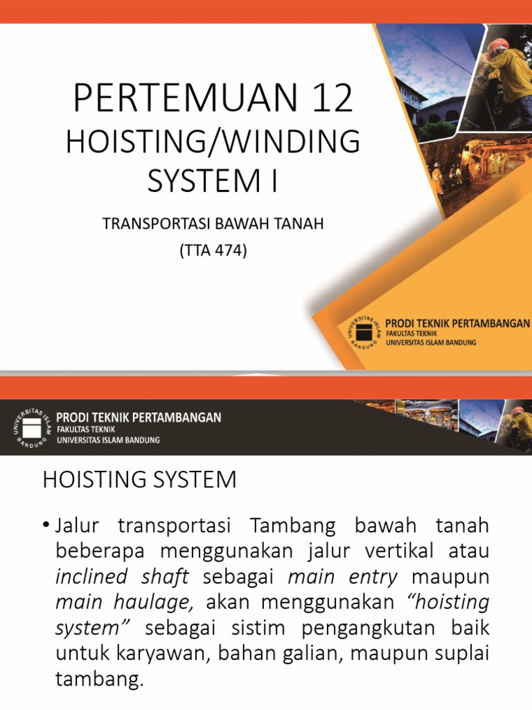 Sistem Hoisting dalam Pertambangan Bawah Tanah | PDF