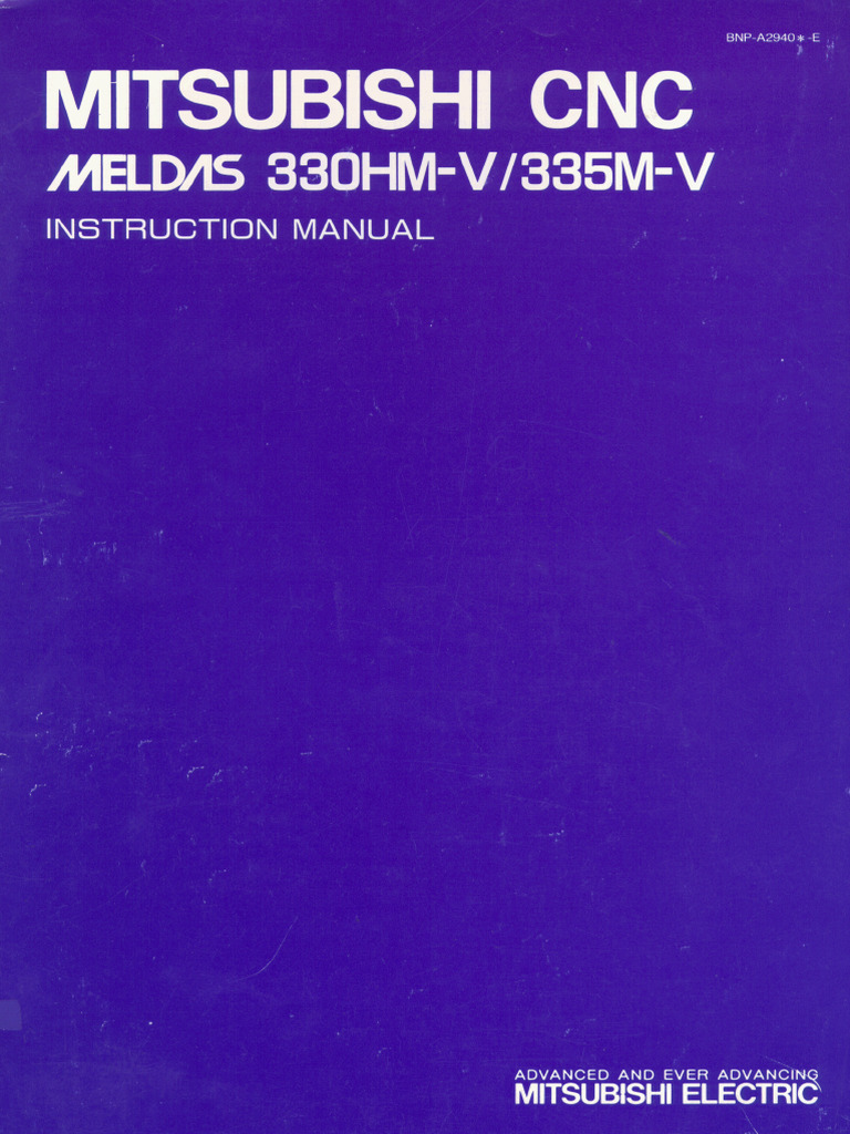 Mitsubishi Meldas 330HM-V - 335M-V - HDVH - LT - BT - Instruction ...