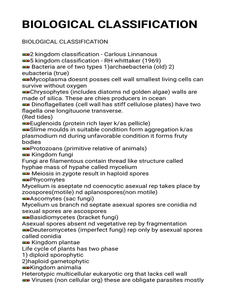 Biological Classification | PDF