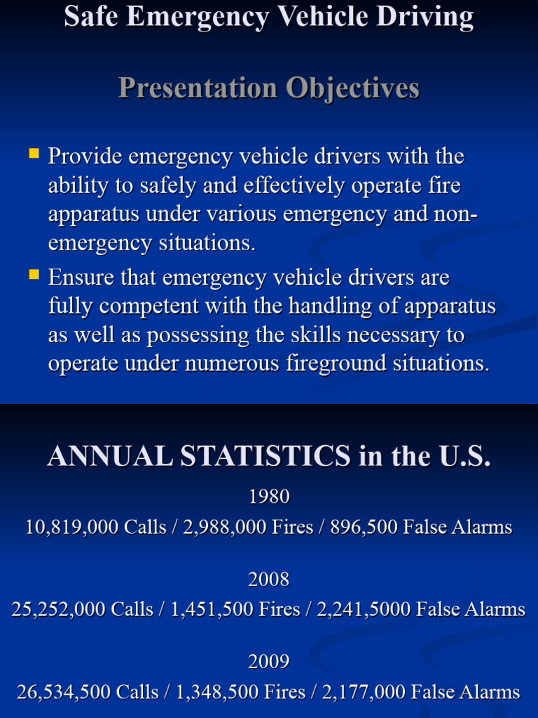 Emergency Vehicle Driver Training Guide | PDF