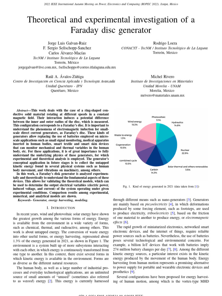 IEEE ROPEC Faraday Disc | PDF