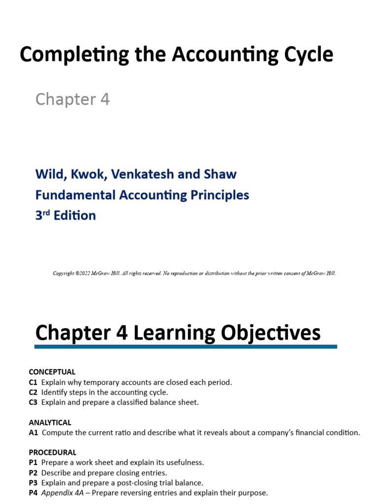 FAP 3e 2021 PPT CH 4 Completing The Accounting Cycle | PDF | Balance Sheet | Financial Economics