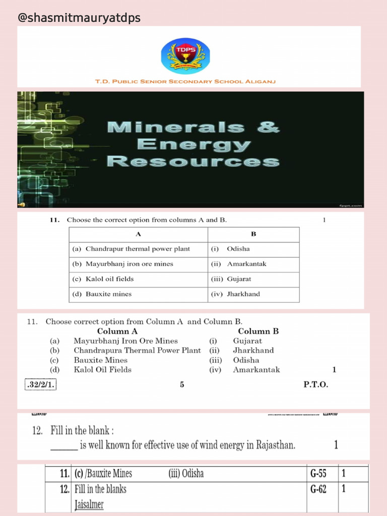 Minerals and Energy Resource - 231226 - 112431 | PDF
