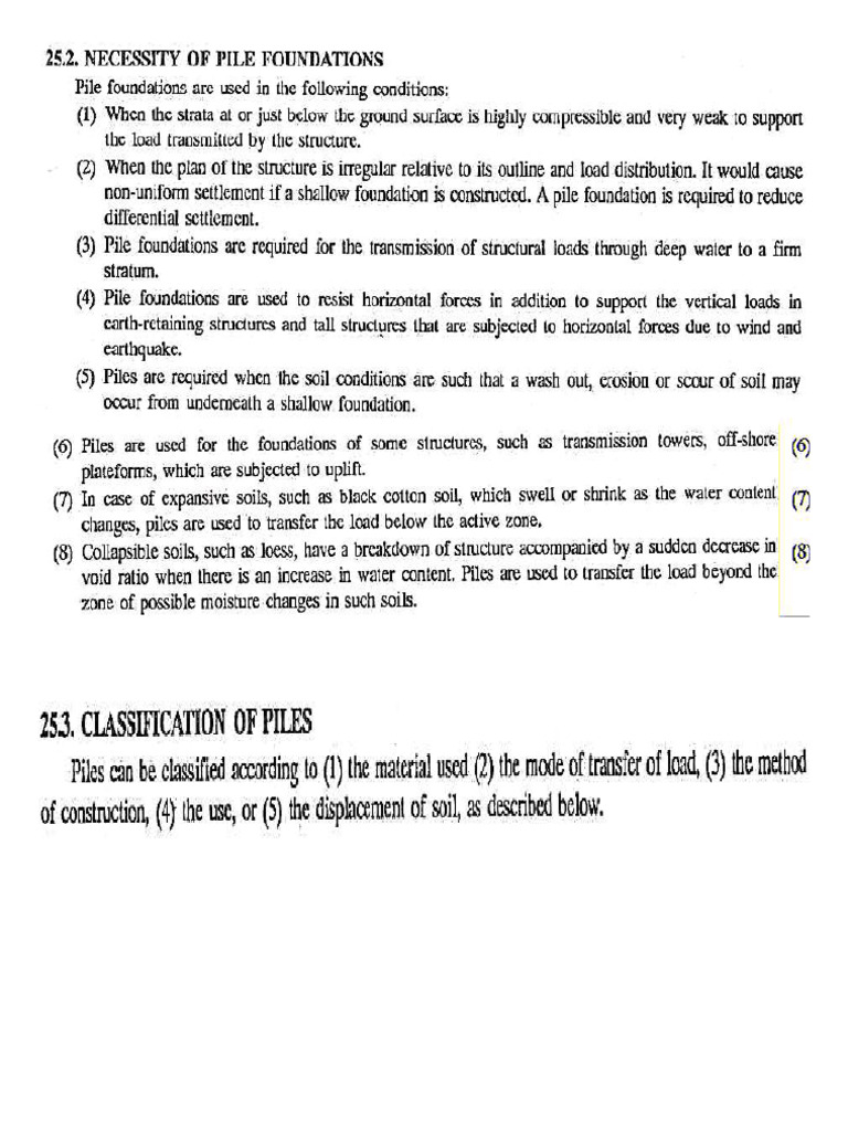 Mod 5 Pile Foundation Classification | PDF