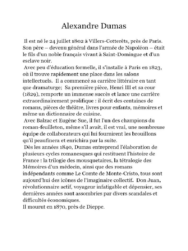 Alexandre Dumas | PDF