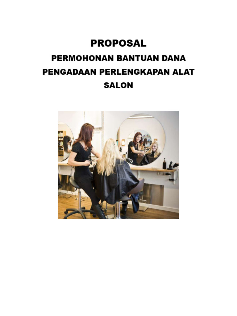 Contoh Proposal Salon 2022 | PDF
