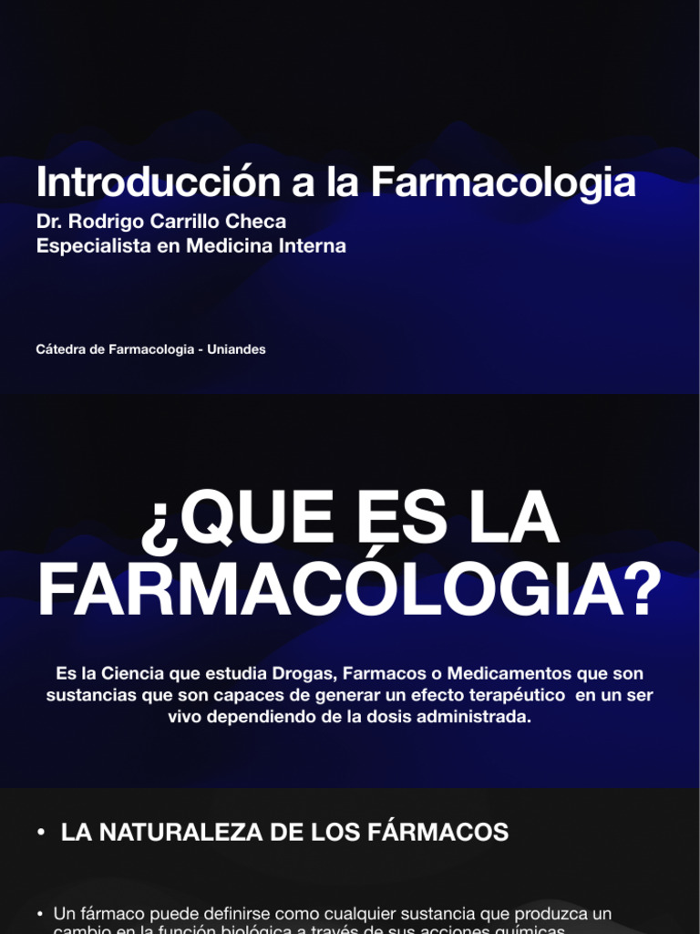 Introducción A La Farmacologia | PDF