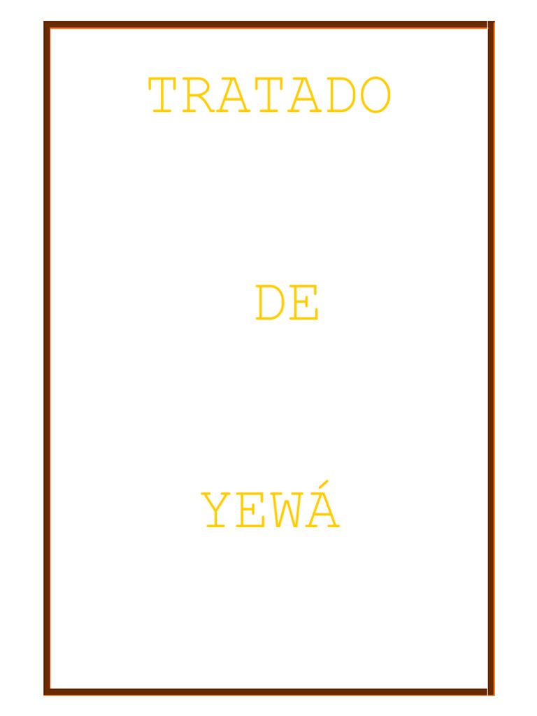 Tratado de Yewa 1 | PDF