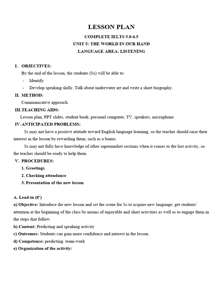 11 Lesson Plan Unit 8 Reading 11 | PDF