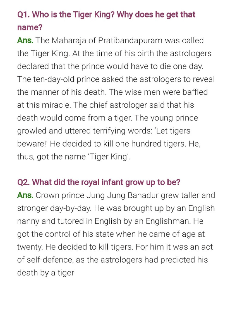 The Tiger King | PDF