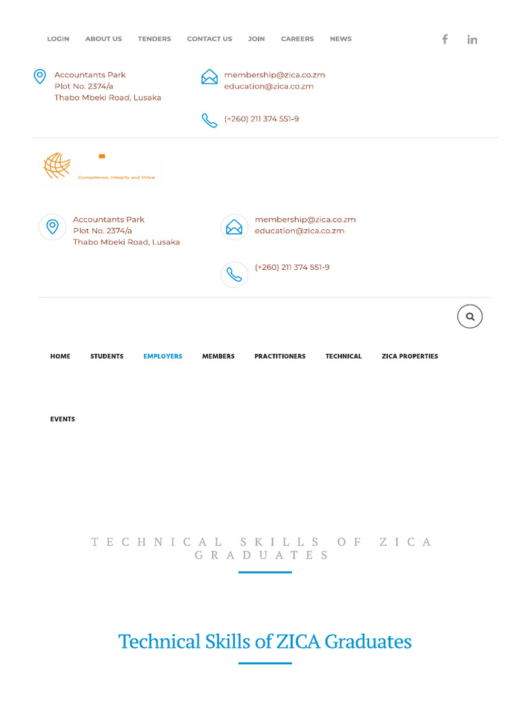 Technical Skills of ZICA Graduates | PDF