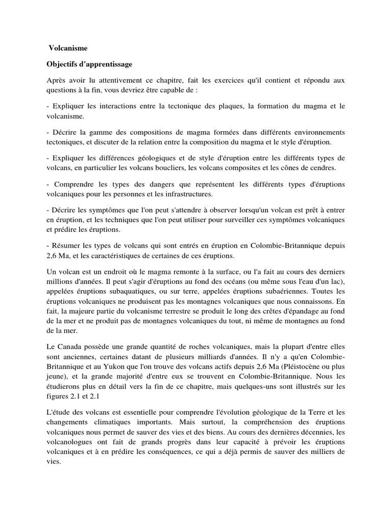 Comprendre le Volcanisme et ses Types | PDF | Volcan | Magma