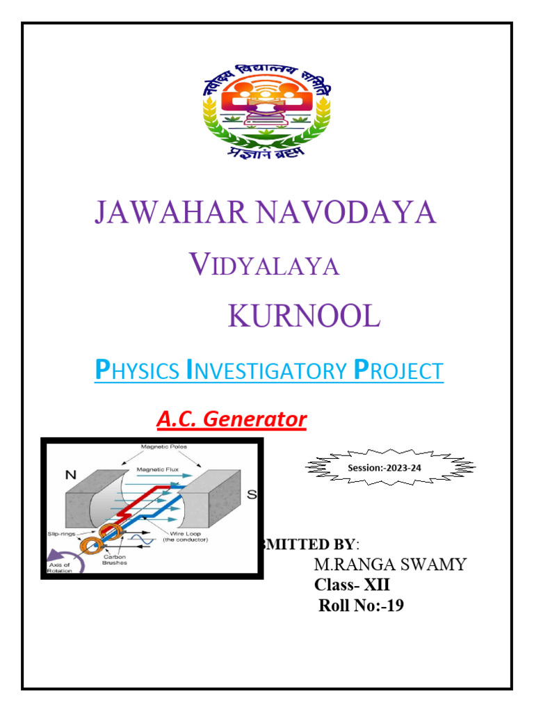 Ranga Swamy Physics Project | PDF | Computers