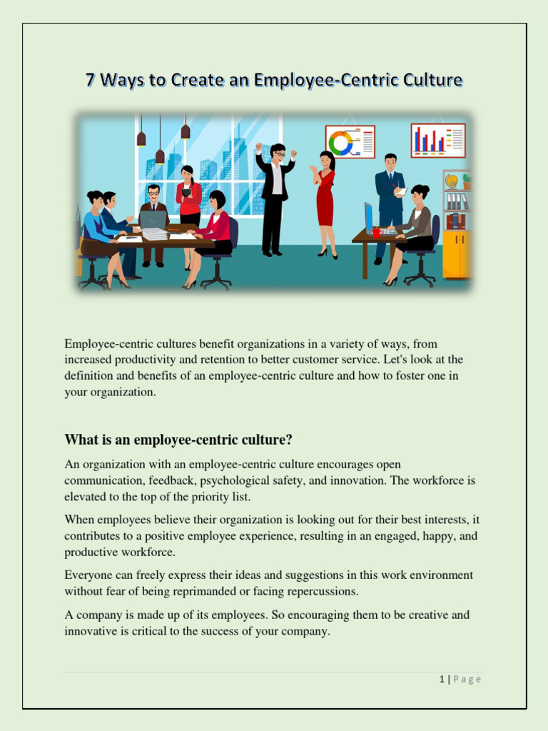 What Is An Employee Centric Culture | PDF