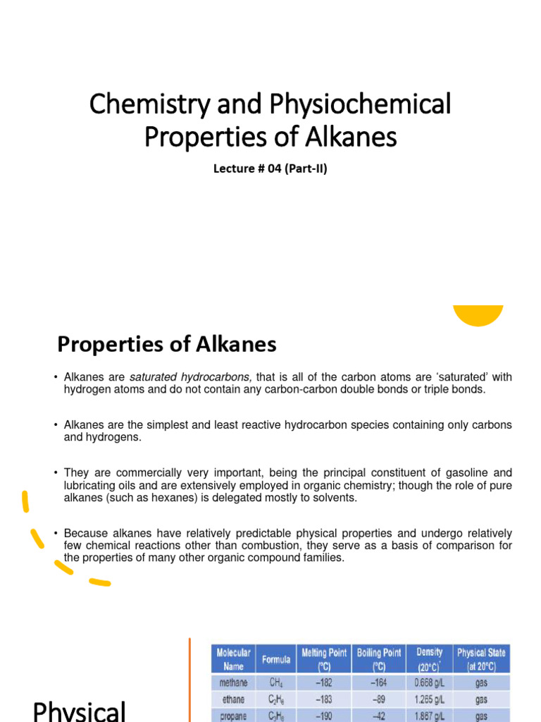 Lecture 4-Alkane (Part-II) | PDF