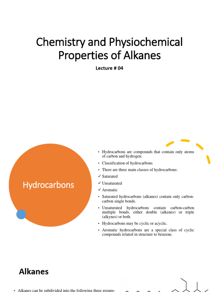 Lecture 4-Alkanes | PDF | Alkane | Isomer