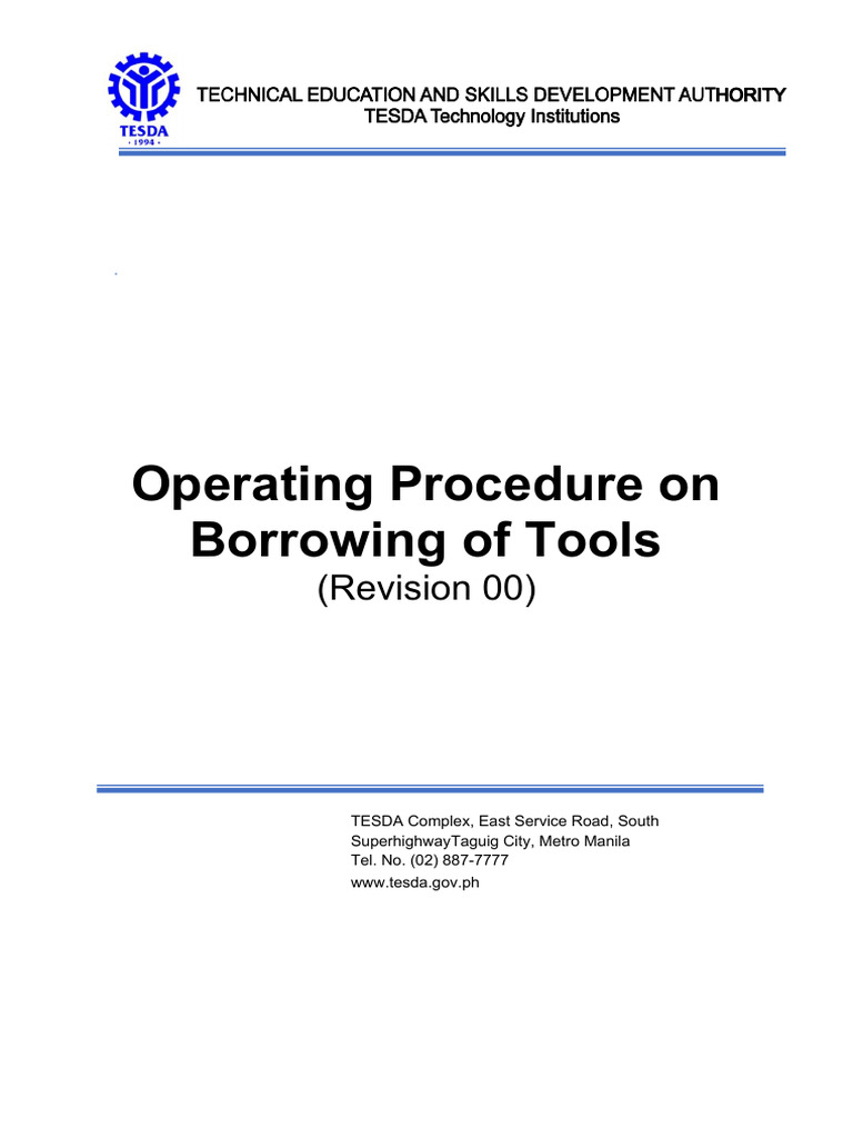 07 OP On Borrowing of Tools | PDF