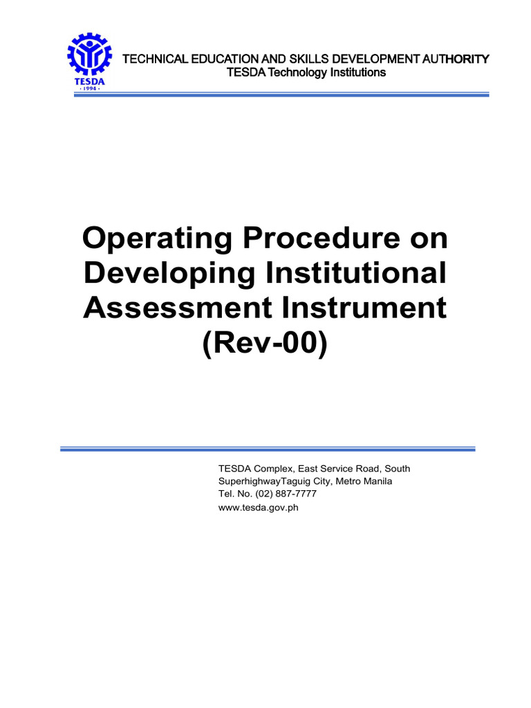 04 OP On Developing Institutional Assessment Instrument | PDF