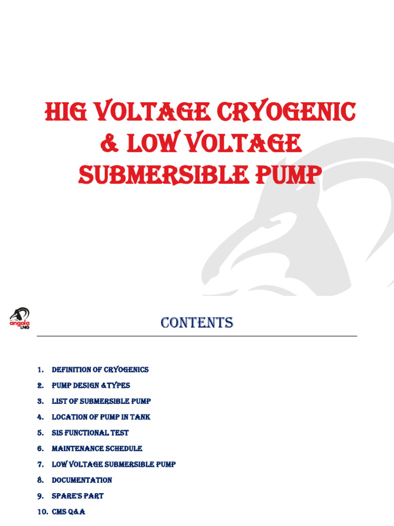 Hig Voltage Crygenic & Low Voltage Submersible Pump | PDF | Home ...