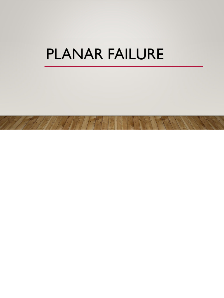Planar Failure | PDF | Fracture | Earthquakes