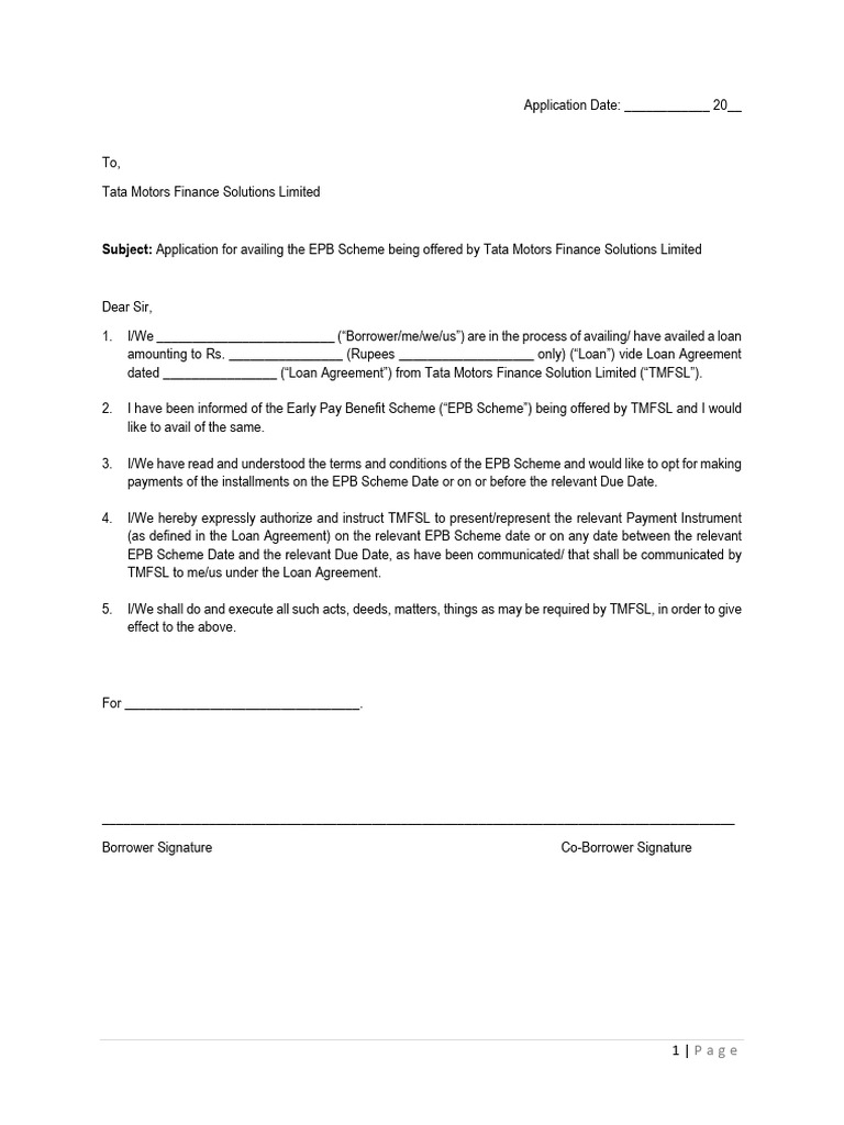 EPB Scheme Application Form Ver 02 01.06.2022-tmfsl | PDF | Business