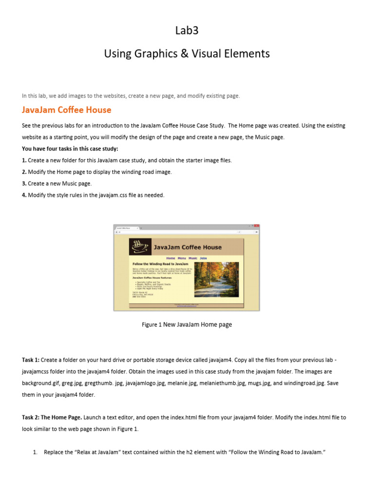 Lab#3 Using Graphics & Visual Elements | PDF