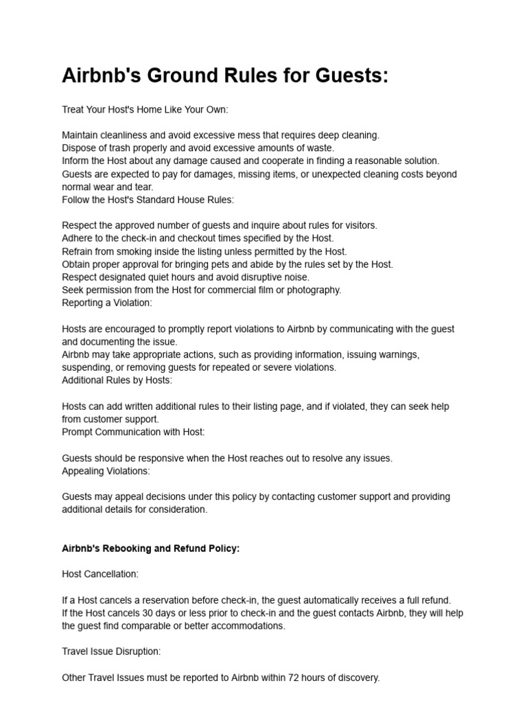 Airbnb's Guest Policies | PDF | Airbnb | Justice