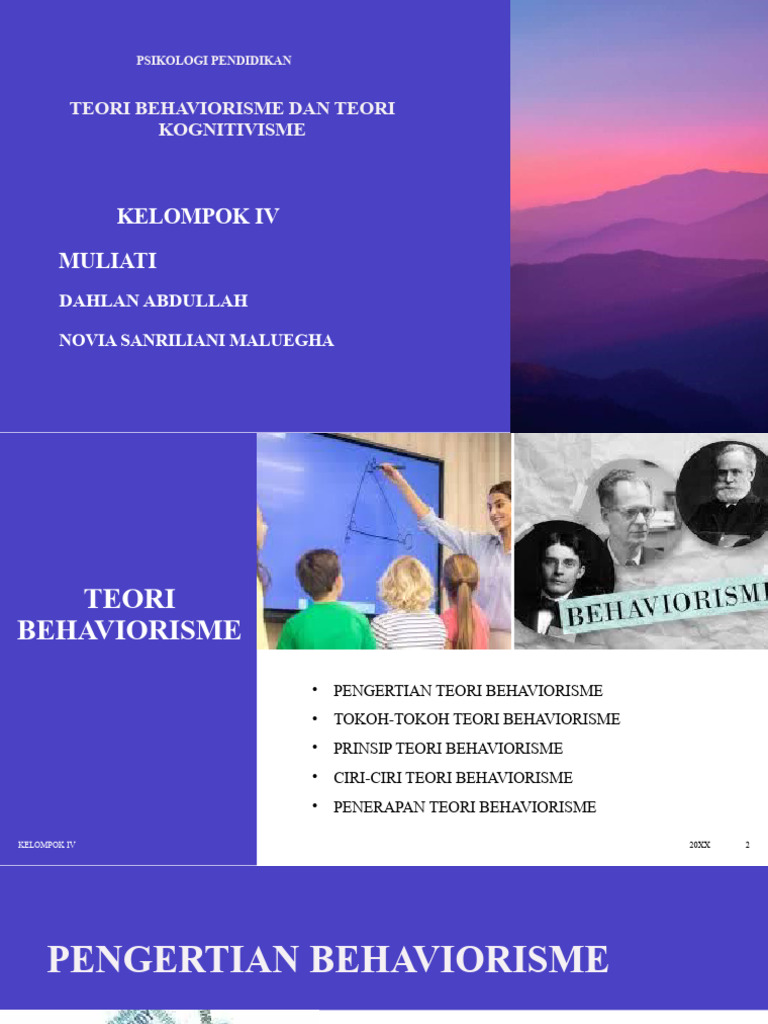 Teori Behaviorisme Dan Teori Kognitivisme Klp. Iv | PDF Teori Behaviorisme Dan Teori Kognitivisme Klp. Iv | PDF