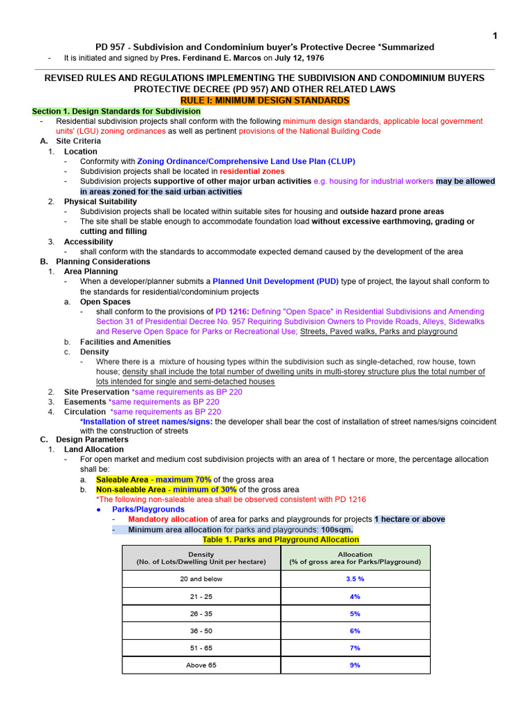 PD 957 Summarized11 | PDF