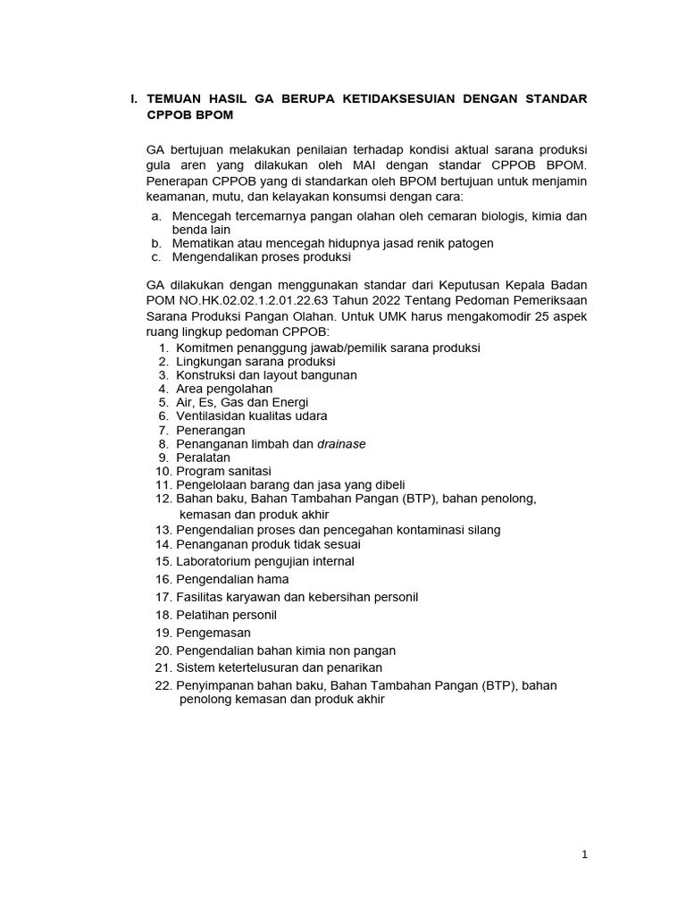 Laporan Gap Assessment Bagian C Rev 1 | PDF
