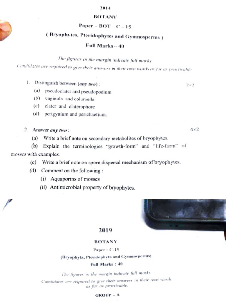 BRYOPHYTES PRV Qs | PDF BRYOPHYTES PRV Qs | PDF