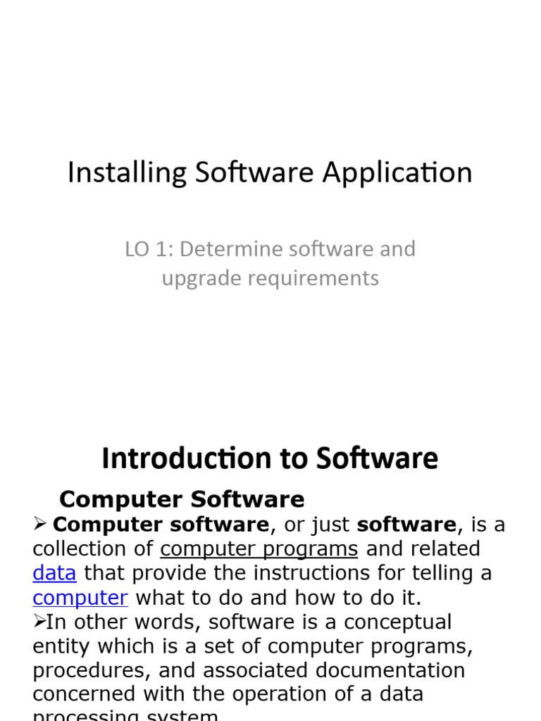 Installing Software Application | PDF