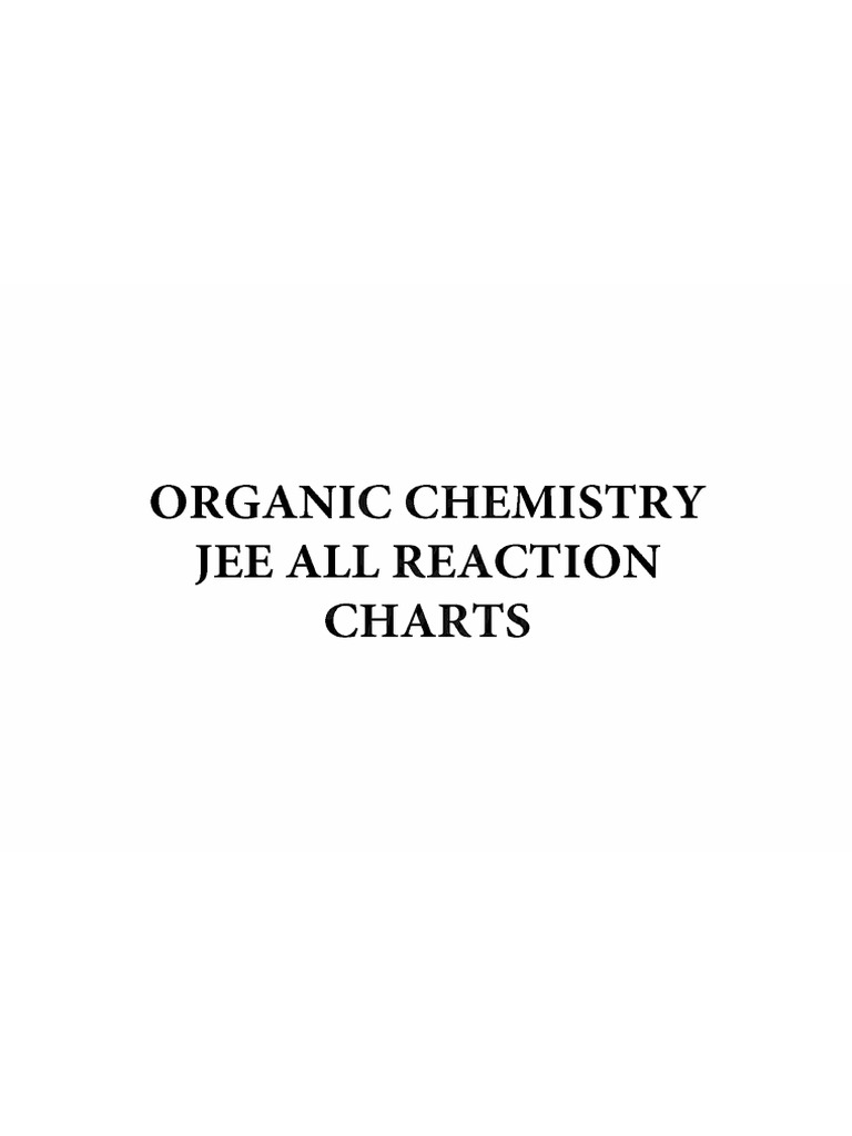 Organic Chemistry JEE All Reactions | PDF