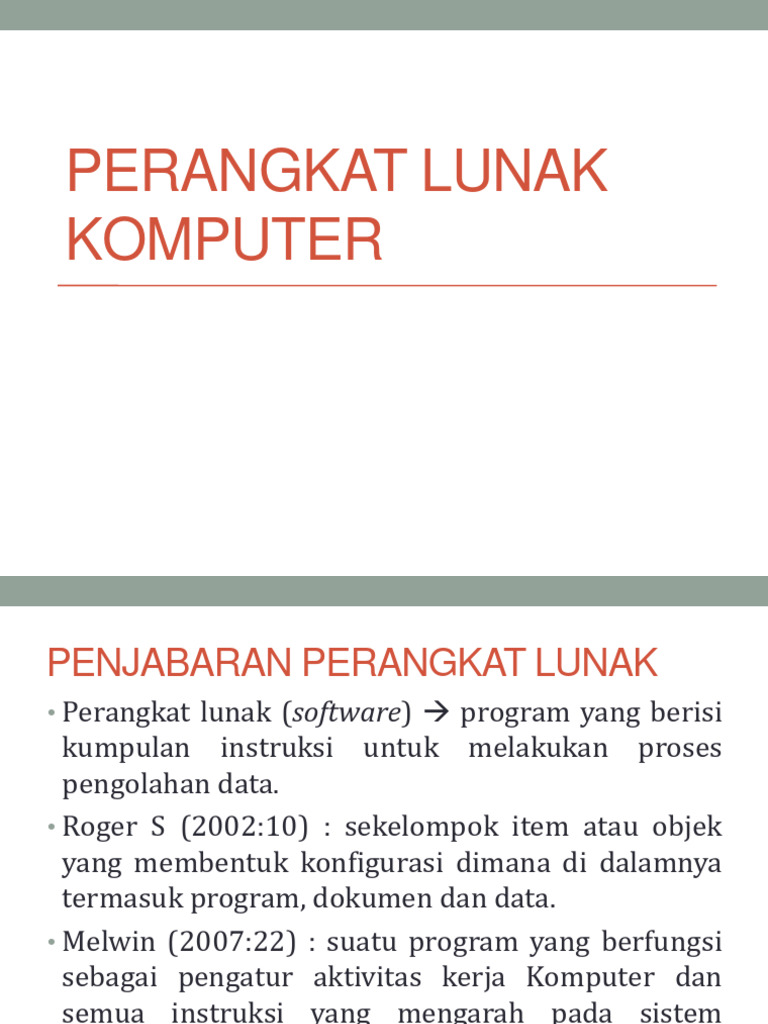 Software Komputer (Pert 2) | PDF | Teknologi & Rekayasa