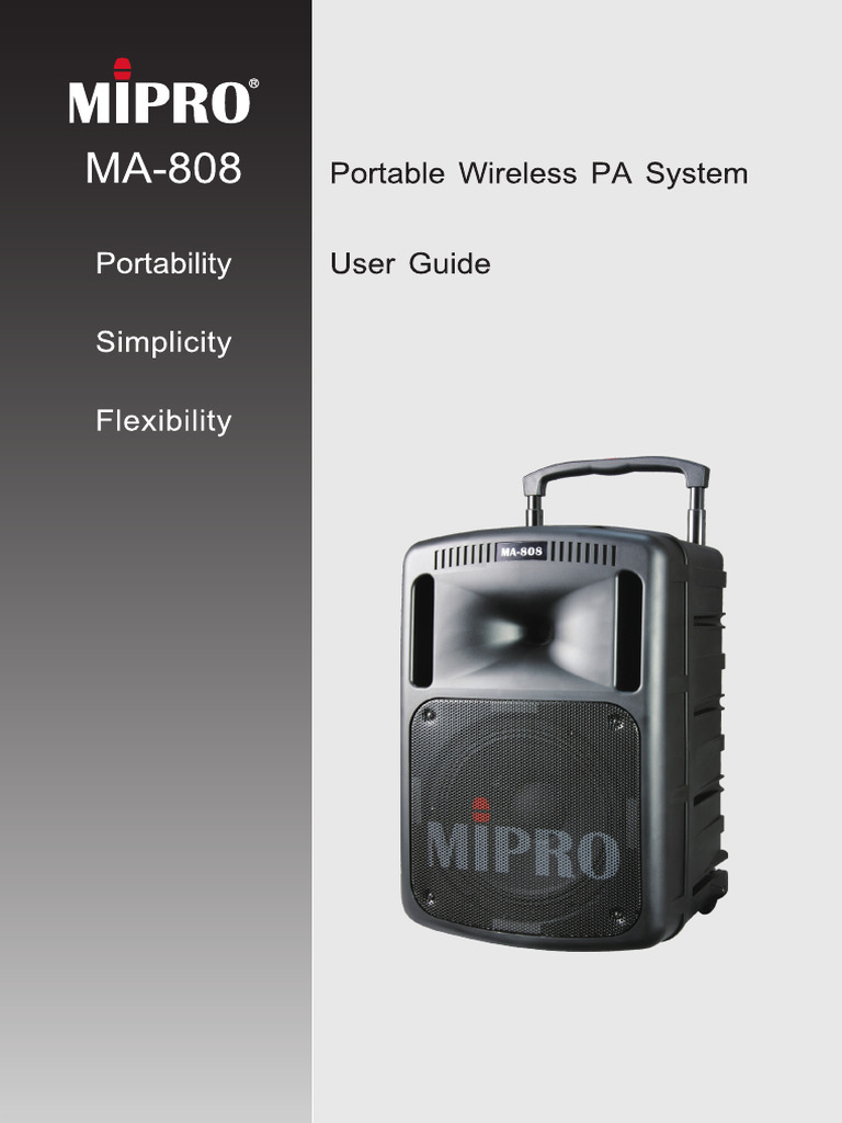 Mipro 808 Manual | PDF