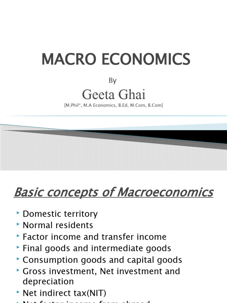 Basic Concepts of Macroeconomics | PDF