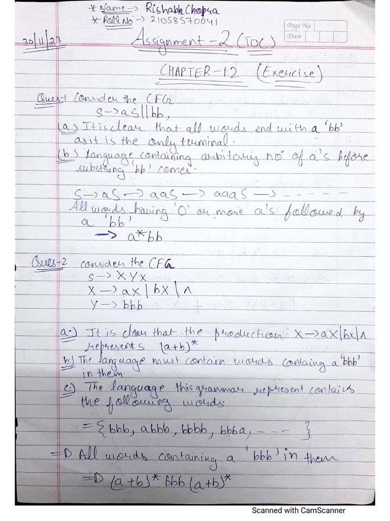Toc Assignment | PDF