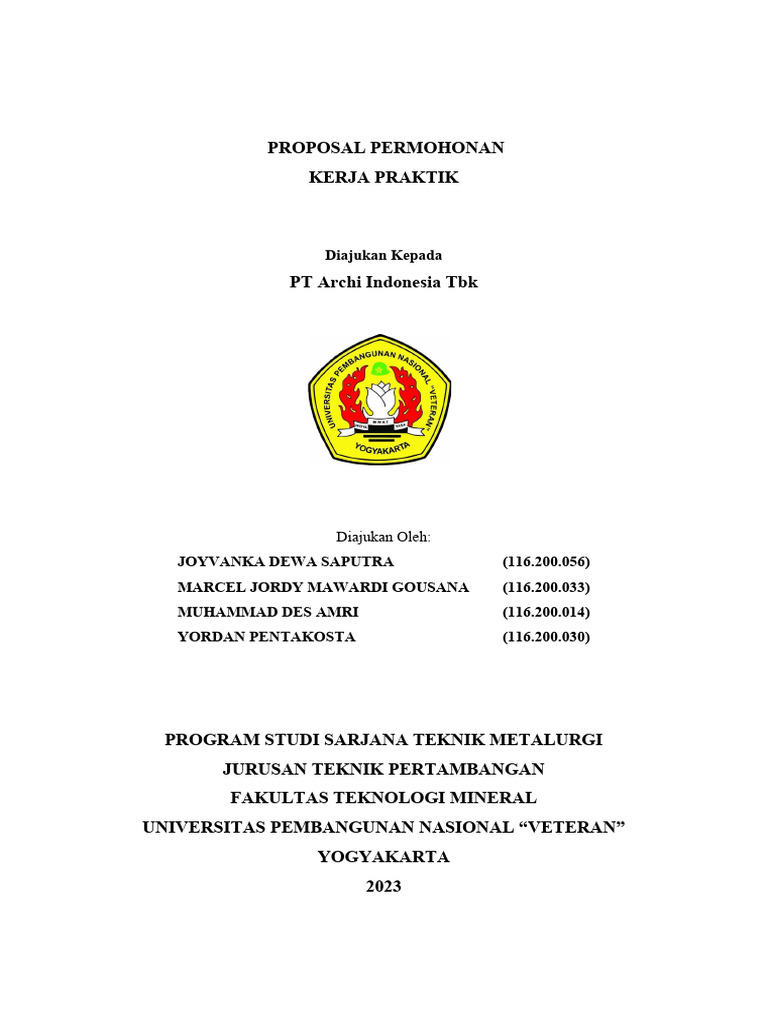 Proposal KP Archi | PDF
