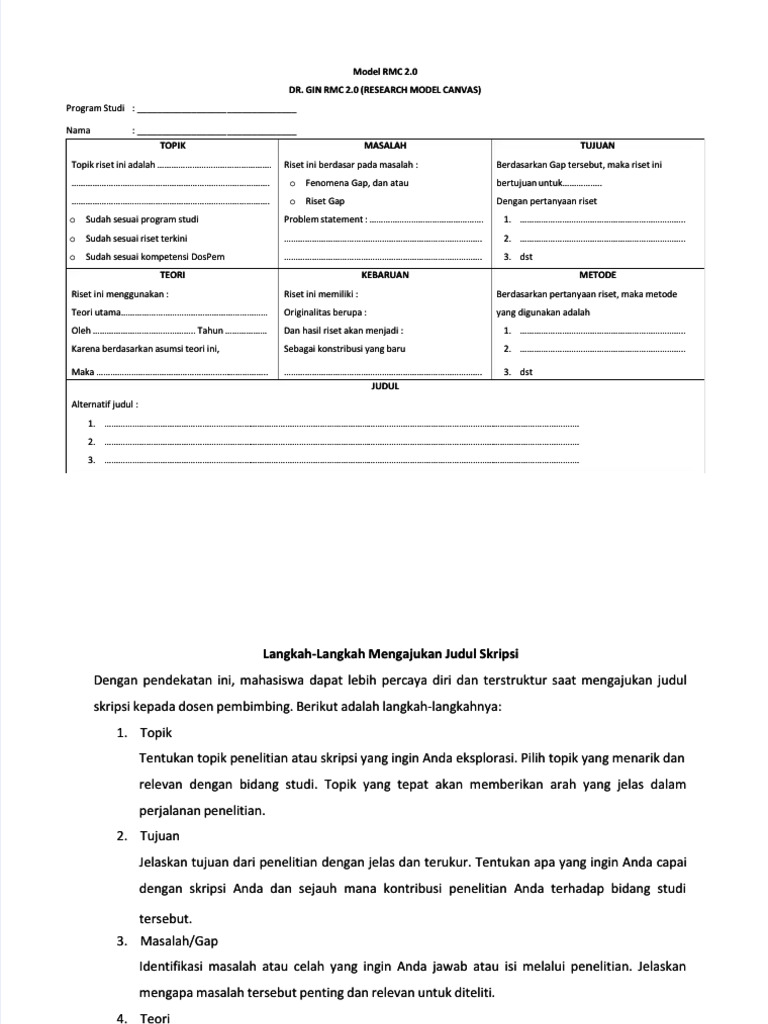 DR Gin Model RMC | PDF | Karier & Perkembangan | Seni