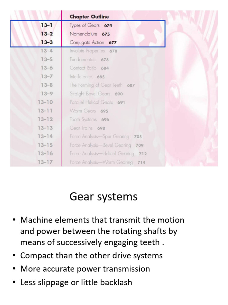 Lecture 01 - Gears | PDF