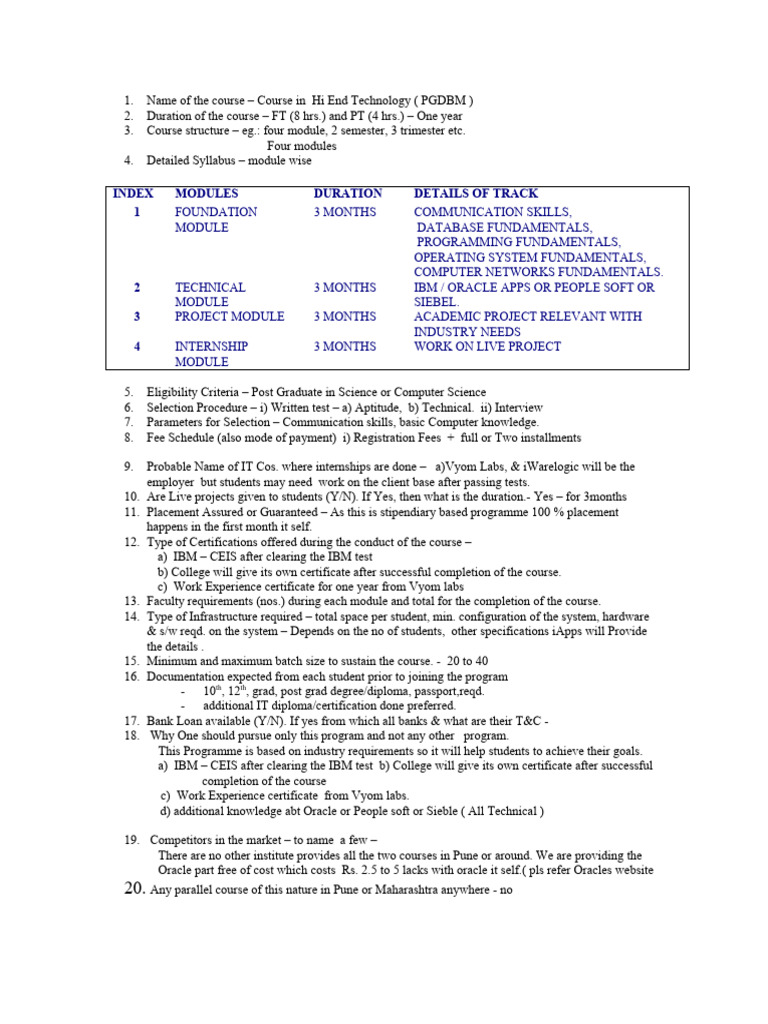 Course Details | PDF