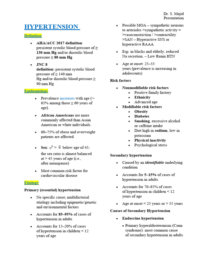 Hypertension | PDF | Hypertension | Blood Pressure