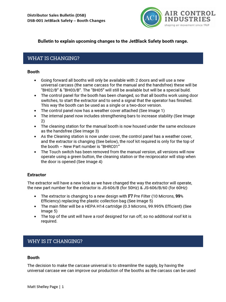 JetBlack Safety Booth Changes Update | PDF | Rear Wheel Drive Vehicles ...