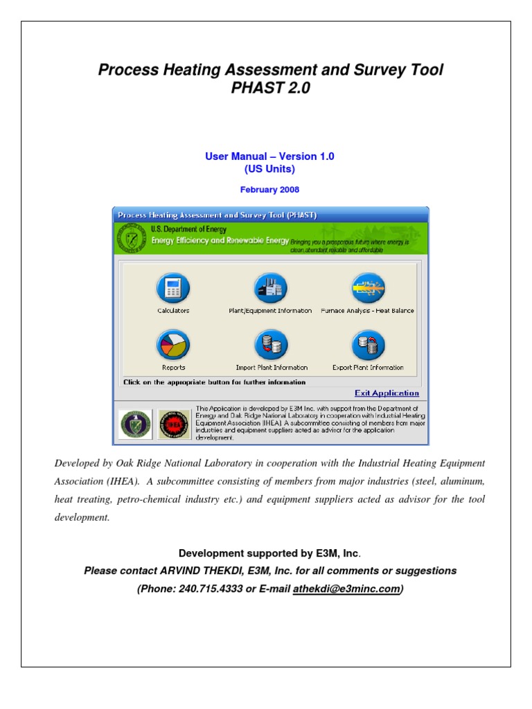 Phast User Manual | PDF | Furnace | Installation (Computer Programs)